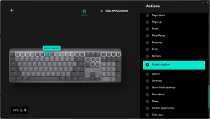 No Print Screen key on your Logitech MX Mechanical keyboard? No problem ...